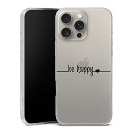 DeinDesign iPhone 16 Pro Max Handy Silikon H&uuml;lle Case transparent Handyh&uuml;lle Happiness Statement Motiv Ohne Hintergrund Silikon Case