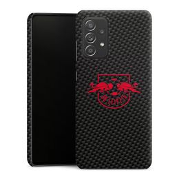 DeinDesign Galaxy A52s 5G Handy Premium Case Smartphone Handyh&uuml;lle Schutzh&uuml;lle matt Carbon Official Licensed Product Rb Leipzig Premium Case