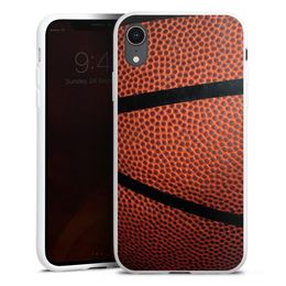 DeinDesign iPhone Xr Handy Silikon H&uuml;lle Case wei&szlig; Handyh&uuml;lle Ball Sports Basketball Silikon Case