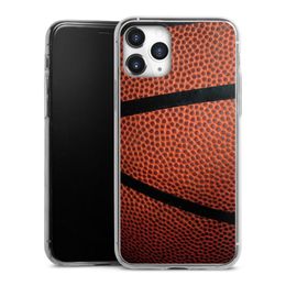 DeinDesign iPhone 11 Pro Handy Slim Case Silikon Handyh&uuml;lle transparent H&uuml;lle extra d&uuml;nn Ball Sports Basketball Silikon Slim Case