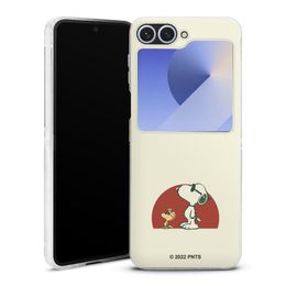 DeinDesign Galaxy Z Flip 6 Handy Hard Case Schutzh&uuml;lle transparent Smartphone Handy H&uuml;lle Kindheit Snoopy Official Licensed Product Hard Case