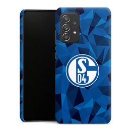 DeinDesign Galaxy A52s 5G Handy Premium Case Smartphone Handyh&uuml;lle Schutzh&uuml;lle matt Muster Camouflage Fc Schalke 04 Premium Case