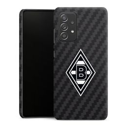 DeinDesign Galaxy A52s 5G Handy Premium Case Smartphone Handyh&uuml;lle Schutzh&uuml;lle matt Carbon Gladbach Borussia M&ouml;nchengladbach Premium Case