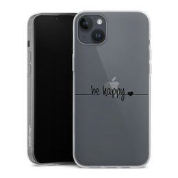 DeinDesign iPhone 14 Plus Handy Silikon H&uuml;lle Case transparent Handyh&uuml;lle Happiness Statement Motiv Ohne Hintergrund Silikon Case