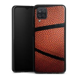 DeinDesign Galaxy A12 Handy Silikon H&uuml;lle Case schwarz Handyh&uuml;lle Sports Ball Basketball