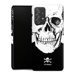 DeinDesign Galaxy A52s 5G Handy Premium Case Smartphone Handyh&uuml;lle Schutzh&uuml;lle matt Totenkopf Fc St. Pauli Official Licensed Product Premium Case