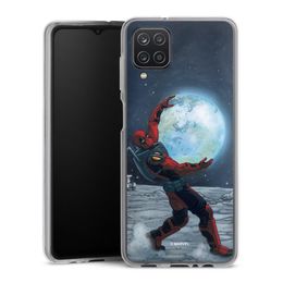 DeinDesign Galaxy A12 Handy Silikon H&uuml;lle Case transparent Handyh&uuml;lle Marvel Moon Deadpool Silikon Case