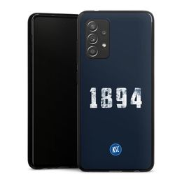 DeinDesign Galaxy A52s 5G Handy Silikon H&uuml;lle Case schwarz Handyh&uuml;lle Karlsruher Sc Ksc Bundesliga