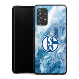 DeinDesign Galaxy A52s 5G Handy Silikon H&uuml;lle Case schwarz Handyh&uuml;lle Merchandise Fc Schalke 04 Logo