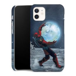 DeinDesign iPhone 12 mini Handy Premium Case Smartphone Handyh&uuml;lle Schutzh&uuml;lle matt Moon Marvel Deadpool Premium Case