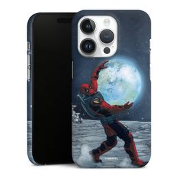 DeinDesign iPhone 14 Pro Handy Premium Case Smartphone Handyh&uuml;lle Schutzh&uuml;lle matt Moon Marvel Deadpool Premium Case