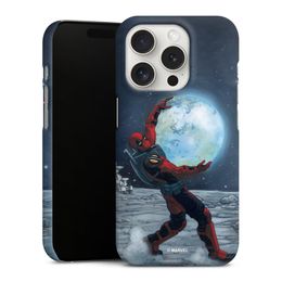 DeinDesign iPhone 15 Pro Handy Premium Case Smartphone Handyh&uuml;lle Schutzh&uuml;lle matt Moon Marvel Deadpool Premium Case