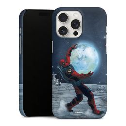 DeinDesign iPhone 15 Pro Max Handy Premium Case Smartphone Handyh&uuml;lle Schutzh&uuml;lle matt Moon Marvel Deadpool Premium Case