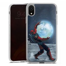 DeinDesign iPhone Xr Handy Silikon H&uuml;lle Case transparent Handyh&uuml;lle Moon Marvel Deadpool Silikon Case
