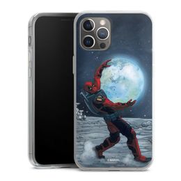 DeinDesign iPhone 12 Pro Max Handy Silikon H&uuml;lle Case transparent Handyh&uuml;lle Moon Marvel Deadpool Silikon Case
