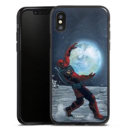 DeinDesign iPhone X Handy Silikon H&uuml;lle Case schwarz Handyh&uuml;lle Moon Marvel Deadpool