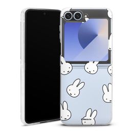 DeinDesign Galaxy Z Flip 6 Handy Hard Case Schutzh&uuml;lle transparent Smartphone Handy H&uuml;lle Muster Transparent Miffy Hard Case