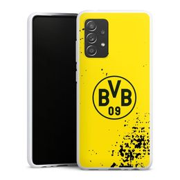 DeinDesign Galaxy A52s 5G Handy Silikon H&uuml;lle Case wei&szlig; Handyh&uuml;lle Borussia Dortmund Borusse Official Licensed Product Silikon Case