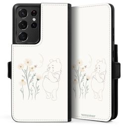 DeinDesign Galaxy S21 Ultra 5G Handy Klapph&uuml;lle Handyh&uuml;lle aus Kunst Leder schwarz Flip Case Disney Bee Winnie The Pooh Sideflip mit Lasche