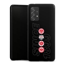 DeinDesign Galaxy A52s 5G Handy Silikon H&uuml;lle Case schwarz Handyh&uuml;lle Logo Eagle Eintracht Frankfurt