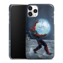 DeinDesign iPhone 11 Pro Max Handy Premium Case Smartphone Handyh&uuml;lle Schutzh&uuml;lle gl&auml;nzend Marvel Moon Deadpool Premium Case