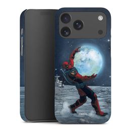DeinDesign iPhone 17 Pro Max Handy Premium Case Smartphone Handyh&uuml;lle Schutzh&uuml;lle gl&auml;nzend Moon Marvel Deadpool Premium Case
