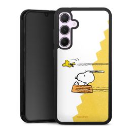DeinDesign Galaxy A55 5G Handy Gallery Case Handyh&uuml;lle 9H Geh&auml;rtetes Glas R&uuml;ckseite H&uuml;lle Snoopy Peanuts Children Gallery Case