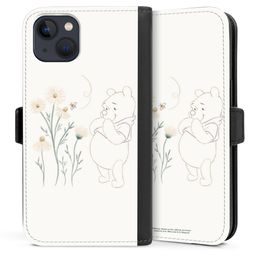 DeinDesign iPhone 13 Handy Klapph&uuml;lle Handyh&uuml;lle aus Kunst Leder schwarz Flip Case Disney Bee Winnie The Pooh Sideflip mit Lasche