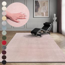 Teppich OTTO HOME "Arabell, Kunstfellteppich, Felloptik, waschbar", rosa (blush), B:80cm H:16mm L:150cm, Polyester, Teppiche, Teppich, flauschig, kuschelig, Anti-Rutsch-Unterseite, Wohnzimmer, Schlafzimmer