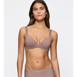 B&uuml;gel-BH Triumph "Body Make-Up Illusion", Damen, Gr. 75, Cup D, braun (chocolate mousse), Microtouch, Obermaterial: 49% Polyamid, 35% Polyester, 16% Elasthan, Basic, BHs B&uuml;gel-BH, mit tiefem Dekollet&eacute;, gepolsterte Cups, Komfort-B&uuml;gel, Microfaser
