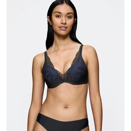 B&uuml;gel-BH Triumph "Body Make-Up Illusion Lace", Damen, Gr. 85, Cup D, schwarz, Microtouch, Obermaterial: 51% Polyamid, 35% Polyester, 14% Elasthan, leicht gl&auml;nzend, unifarben, BHs B&uuml;gel-BH, mit Stretch-Spitze und Lifting-Effekt