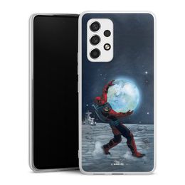 DeinDesign Galaxy A53 5G Handy Silikon H&uuml;lle Case transparent Handyh&uuml;lle Marvel Moon Deadpool Silikon Case