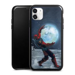 DeinDesign iPhone 11 Handy Silikon H&uuml;lle Case schwarz Handyh&uuml;lle Deadpool Moon Marvel