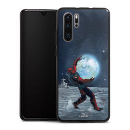 DeinDesign Huawei P30 Pro Handy Silikon H&uuml;lle Case schwarz Handyh&uuml;lle Moon Marvel Deadpool
