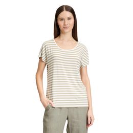Kurzarmshirt Cartoon "Damen mit Rundhalsausschnitt", Damen, Gr. 34, gr&uuml;n (cream, khaki), Obermaterial: 96% Viskose, 4% Elasthan, loose fit normal, Rundhals, Shirts, Sonstiges