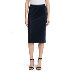 BETTY & CO Midirock BETTY & CO "Damen mit Plissee", Damen, Gr. 40, blau (dunkelblau), Obermaterial: 100% Polyester. Futter: 100% Polyester, figurumspielend knielang, R&ouml;cke, Plissee