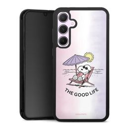 DeinDesign Galaxy A55 5G Handy Gallery Case Handyh&uuml;lle 9H Geh&auml;rtetes Glas R&uuml;ckseite H&uuml;lle Snoopy Official Licensed Product Peanuts Gallery Case
