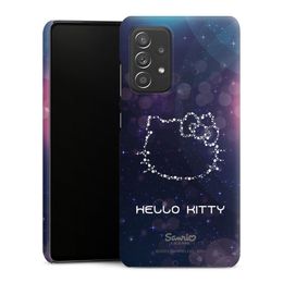 DeinDesign Galaxy A52s 5G Handy Premium Case Smartphone Handyh&uuml;lle Schutzh&uuml;lle matt Merchandise Hello Kitty Weltall Premium Case