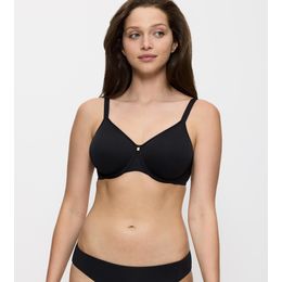 Minimizer-BH Triumph "Body Make-Up Essentials", Damen, Gr. 80, Cup C, schwarz, Microtouch, Obermaterial: 66% Polyester, 25% Polyamid, 9% Elasthan, Basic, BHs Minimizer-BH, reduziert optisch um eine Cup-Gr&ouml;&szlig;e, seidig weich, Microfaser