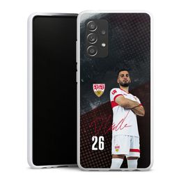 DeinDesign Galaxy A52s 5G Handy Silikon H&uuml;lle Case wei&szlig; Handyh&uuml;lle Vfb Stuttgart Official Licensed Product Deniz Undav Silikon Case