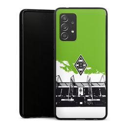 DeinDesign Galaxy A52s 5G Handy Silikon H&uuml;lle Case schwarz Handyh&uuml;lle Borussia M&ouml;nchengladbach Merchandise Stadium