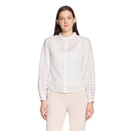 BETTY & CO Spitzenbluse BETTY & CO "Damen mit Stehkragen", Damen, Gr. 36, wei&szlig;, Obermaterial: 100% Baumwolle, figurumspielend normal, Blusen Spitzenbluse