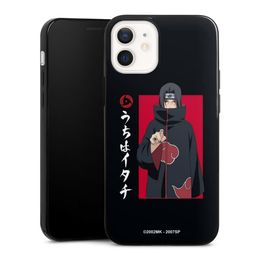 DeinDesign iPhone 12 mini Handy Slim Case extra d&uuml;nn Silikon Handyh&uuml;lle schwarz H&uuml;lle Official Licensed Product Itachi Uchiha Naruto Shippuden Silikon Slim Case