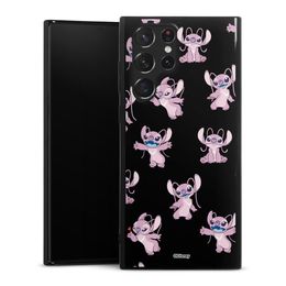 DeinDesign Galaxy S22 Ultra Handy Silikon H&uuml;lle Case schwarz Handyh&uuml;lle Lilo & Stitch Angel Disney
