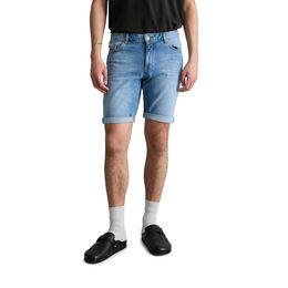 Marc O'Polo Jeansshorts MARC O'POLO DENIM "Model Mats tapered fit aus Bio-Baumwoll-Mix", Herren, Gr. 32, N-Gr, aqua_multi_04, Denim/Jeans, Obermaterial: 99% Baumwolle, 1% Elasthan, kniefrei, Jeans Jeansshorts