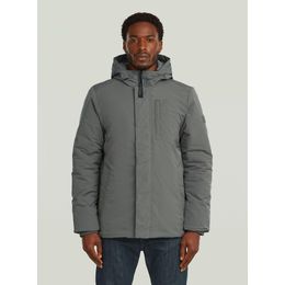 G-Star Raw Parka G-STAR "Clean Vodan Padded Hooded Jacke", Herren, Gr. L, gs grau, Obermaterial: 54% Elastomultiester, 46% Polyester, Jacken Parka