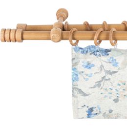 Gardinenstange SN DECO GROUP "Pisa" Gr. 11, braun (eichefarben), L:420cm, Holzwerkstoff, Gardinenstangen, 28 mm, Holz, verschiedene L&auml;ngen und Farben, Komplettset