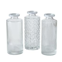 Boltze Vase Adore 3er Set H13/&Oslash;5 cm, klar skandinavische Deko Online Shop