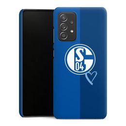 DeinDesign Galaxy A52s 5G Handy Premium Case Smartphone Handyh&uuml;lle Schutzh&uuml;lle matt Heart Schalke 04 Fc Schalke 04 Premium Case