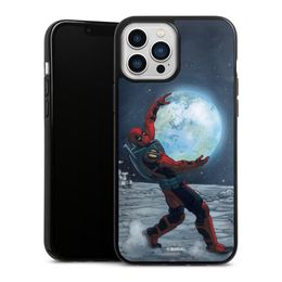 DeinDesign iPhone 13 Pro Max Handy Silikon H&uuml;lle Case schwarz Handyh&uuml;lle Moon Marvel Deadpool